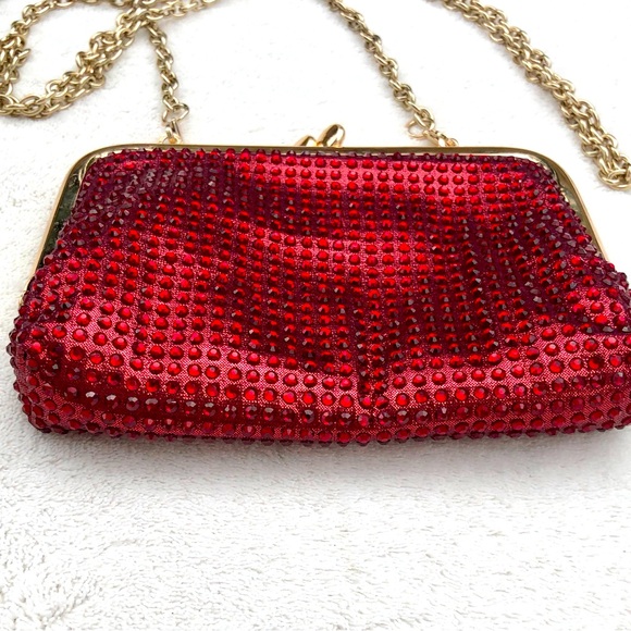 INC International Concepts | Bags | Inc Ruby Red Rhinestone Clutch With ...